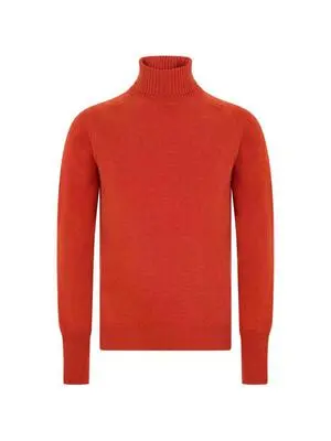 Fedeli High-neck Cashmere Sweater - Orange