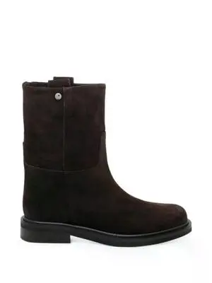 POEVE Liva Suede Ankle Boots - Brown