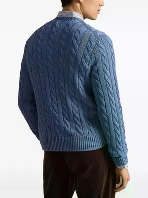 Polo Ralph Lauren Cable-knit Embroidered-logo Sweater
