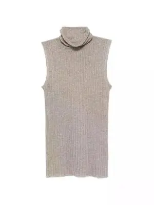 AROVESCIO Ribbed-knit Sleeveless Sweater