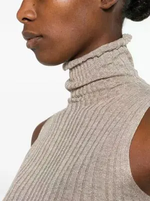AROVESCIO Ribbed-knit Sleeveless Sweater