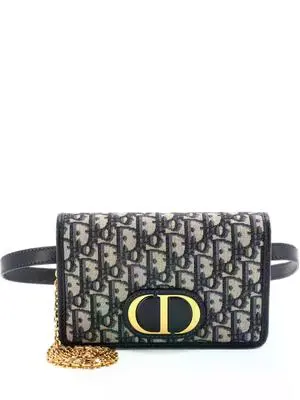 Dior 30 Montaigne 2-in-1 Pouch Oblique Canvas Crossbody Bag