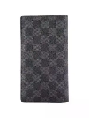 LOUIS VUITTON Brazza Wallet Damier Graphite Small Wallets - Black