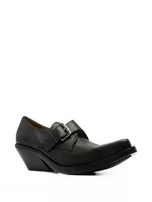 EGONLAB Buckle-fastening Leather Derby Shoes