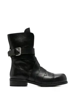 EGONLAB Buckled Leather Boots