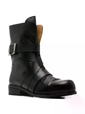 EGONLAB Buckled Leather Boots