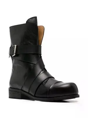 EGONLAB Buckled Leather Boots