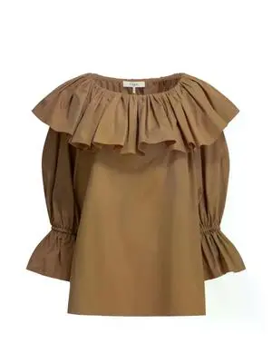 Chloé Ruffled Cotton Top