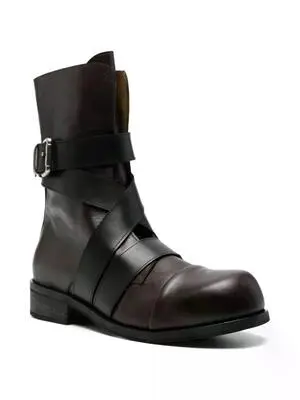 EGONLAB Buckled Leather Boots