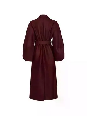 Harris Wharf London Belted Balloon-sleeve Coat