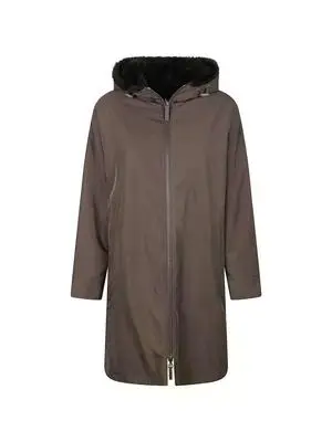 YVES SALOMON Reversible Hooded Shearling Jacket