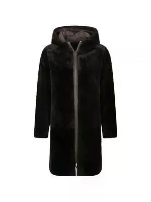 YVES SALOMON Reversible Hooded Shearling Jacket
