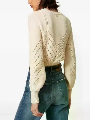 TWINSET Cropped Wool-blend Jumper With Chevron Design
