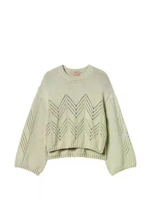 TWINSET Wool-blend Jumper With Chevron Pattern - Green