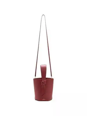 LA PORTEGNA Julieta Knotted Leather Bucket Bag