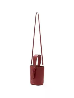 LA PORTEGNA Julieta Knotted Leather Bucket Bag