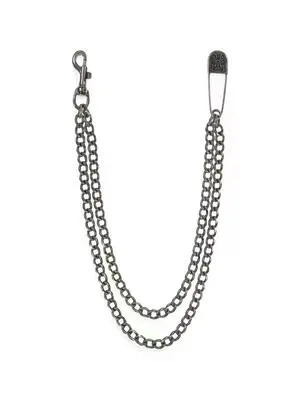 KAMIYA Kmy Safety-pin Double Wallet Chain - Silver