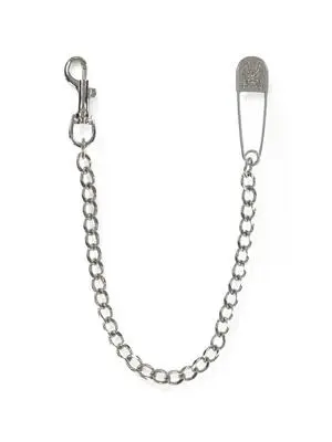 KAMIYA Kmy Safety-pin Curb-link Wallet Chain - Silver