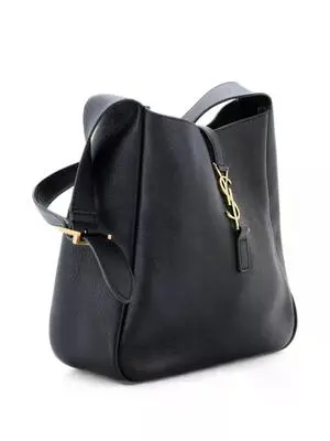 Saint Laurent Le 5 A 7 Supple Leather Small Hobo Bag - Black