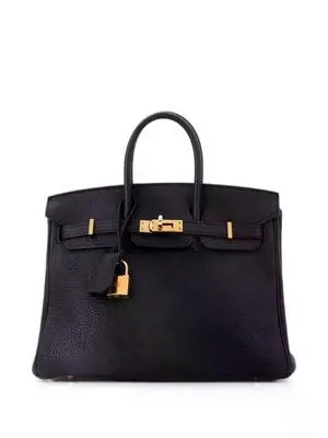 Hermès Birkin Handbag Togo With Rose Gold Hardware 25 Tote Bag - Black