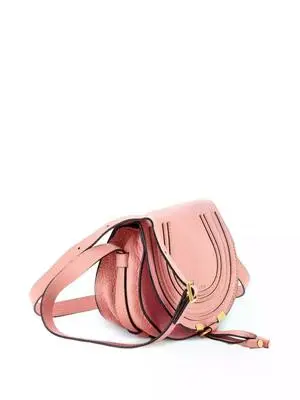 Chloé Marcie Leather Small Crossbody Bag Pink