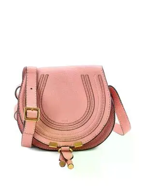 Chloé Marcie Leather Small Crossbody Bag - Pink