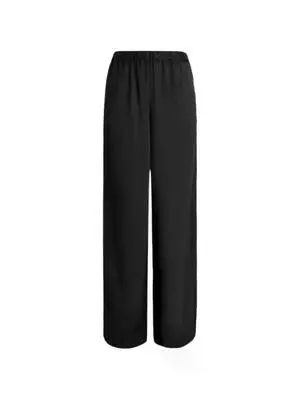 Vince Lace-trim Wide-leg Trousers - Black