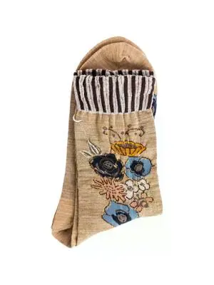 ANTIPAST Floral-intarsia Knitted Socks