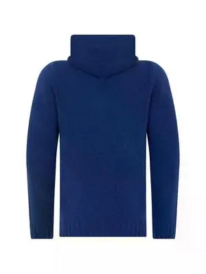 Fedeli Hooded Long-sleeve Sweater - Blue