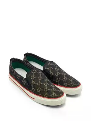 Gucci Tennis 1977 Gg Canvas Sneakers - Black