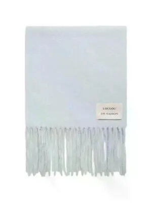 Loulou De Saison Santo Fringed Scarf - Blue
