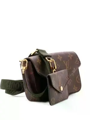 LOUIS VUITTON Felicie Strap & Go Handbag Monogram Canvas Crossbody Bag - Brown