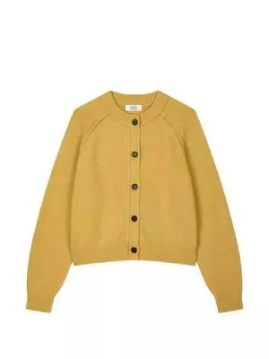 STUDIO TOMBOY Raglan-sleeve Button-up Cardigan - Yellow