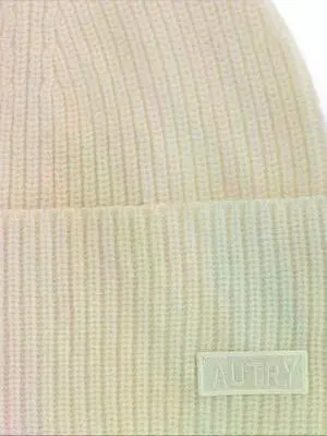 AUTRY Ribbed-knit Logo-patch Beanie Hat