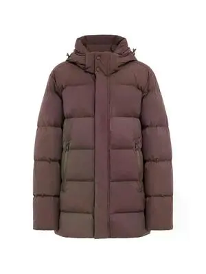 Paul & Shark Quilted Hooded Jacket - Brown