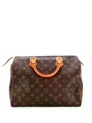 LOUIS VUITTON Speedy Handbag Monogram Canvas 30 Satchel - Brown