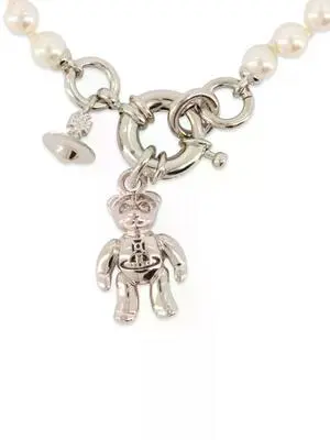 VIVIENNE WESTWOOD Orb Teddy-bear Necklace - Silver