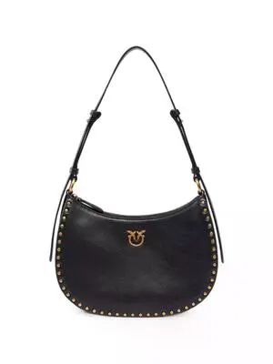 Pinko Mini Half Moon Shoulder Bag In New Bik - Black