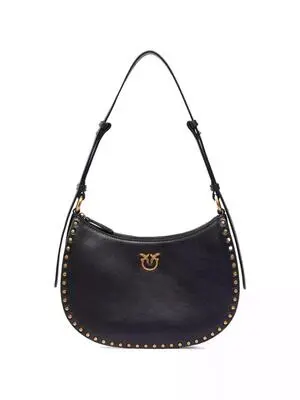 Pinko Mini Half Moon Shoulder Bag In New Bik - Black