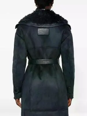 Patrizia Pepe Faux-shearling Belted Coat