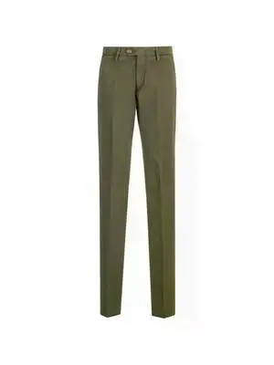 Al Duca D'aosta Pressed-crease Slim-cut Trousers - Green