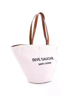 Saint Laurent Rive Gauche Trapezoid Canvas Tote Bag