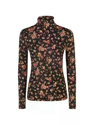 Ulla Johnson Aurelia Floral-print Top - Black