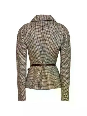 P.a.r.o.s.h Houndstooth-pattern Belted Jacket