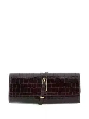 Lizard-effect Leather Clutches