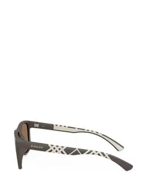 Burberry Check-temple Square-frame Sunglasses