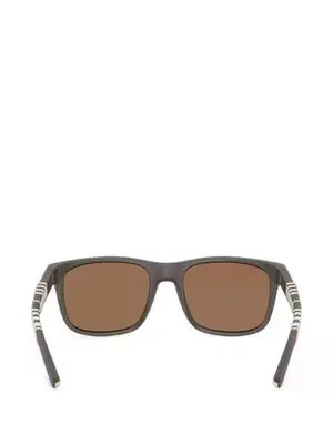 Burberry Check-temple Square-frame Sunglasses