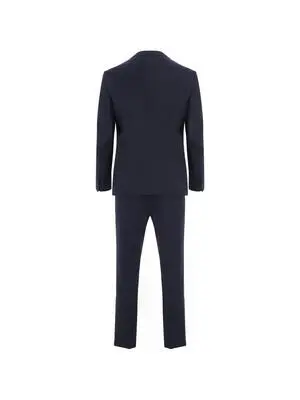 Giorgio Armani Single-breasted Wool Suit - Blue