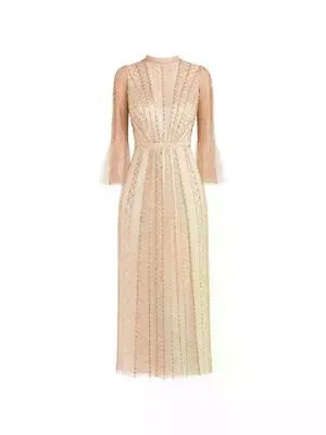 TEMPERLEY LONDON Sequin-embellished Midi Dress - Neutrals