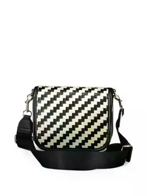 Tommy Hilfiger Julia Check-pattern Cross Body Bag - Black